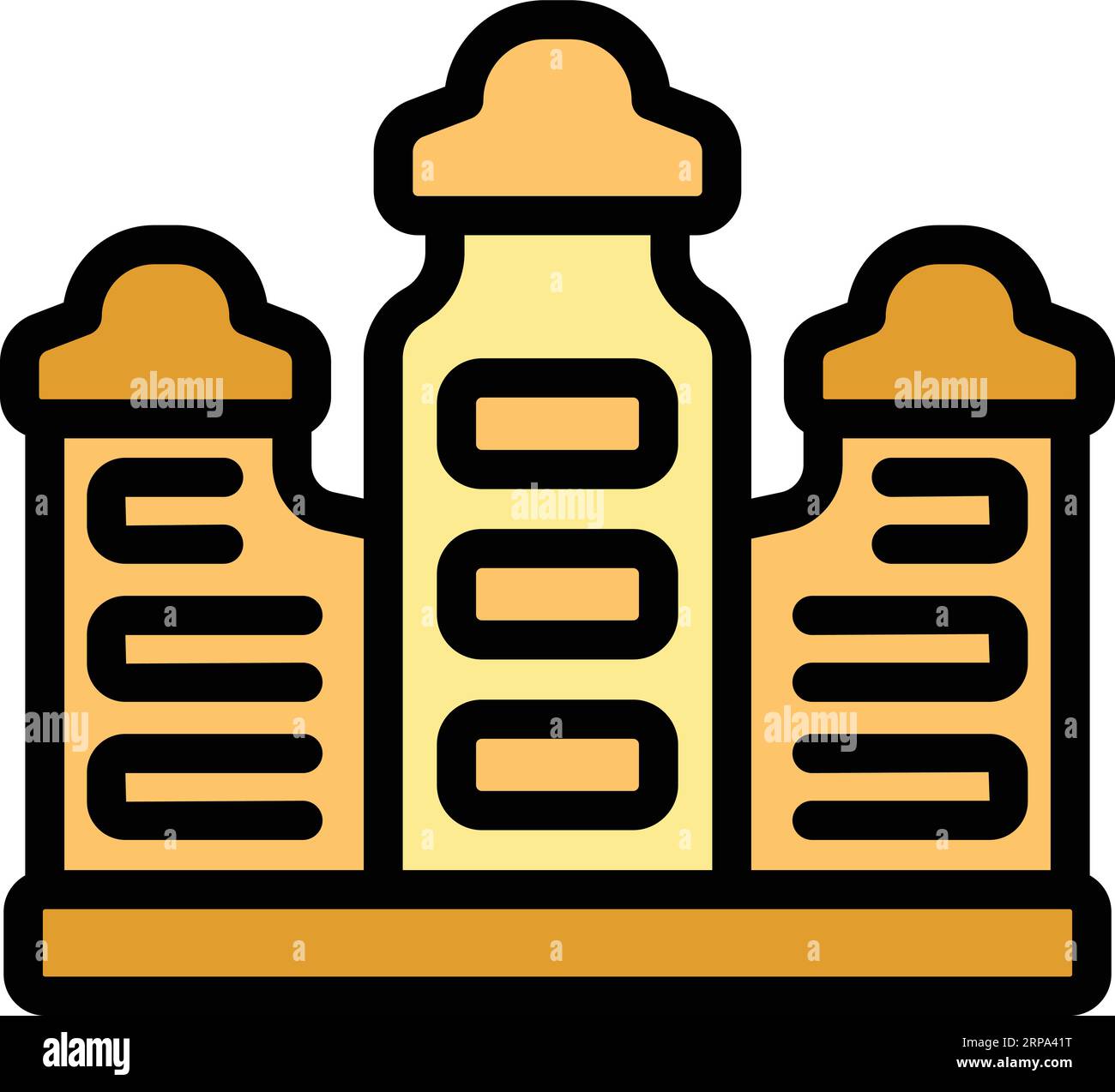 Culture temple icon outline vector. Tourism map. Skyline monument color ...