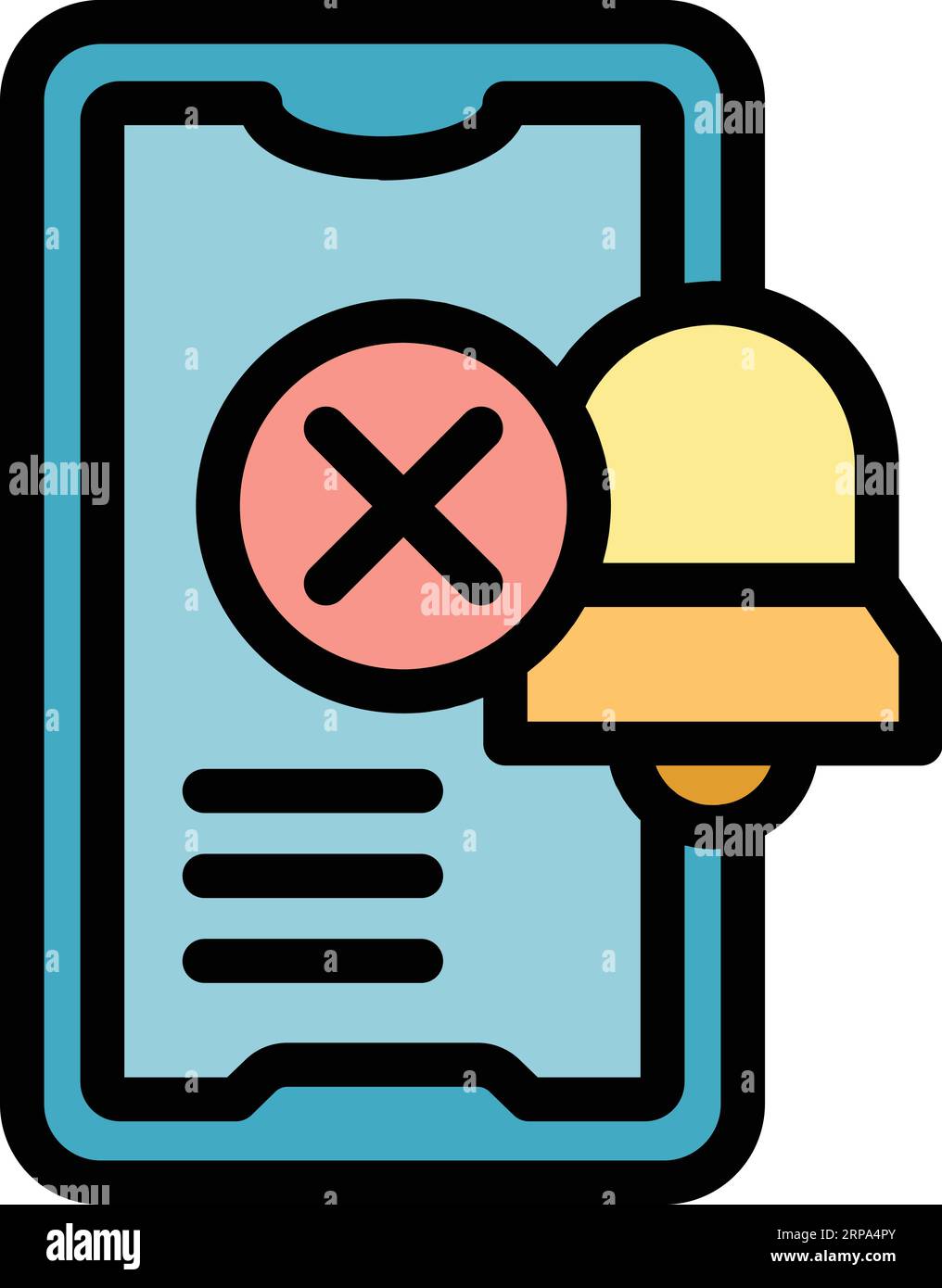 Smartphone disconnect icon outline vector. Digital detox. Social media ...