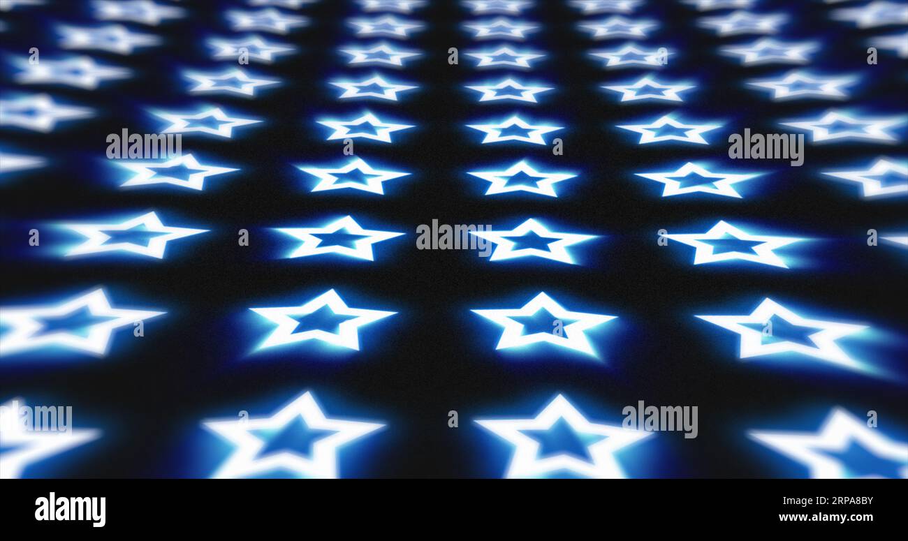 Abstract blue pattern of glowing geometric stars futuristic hi-tech ...