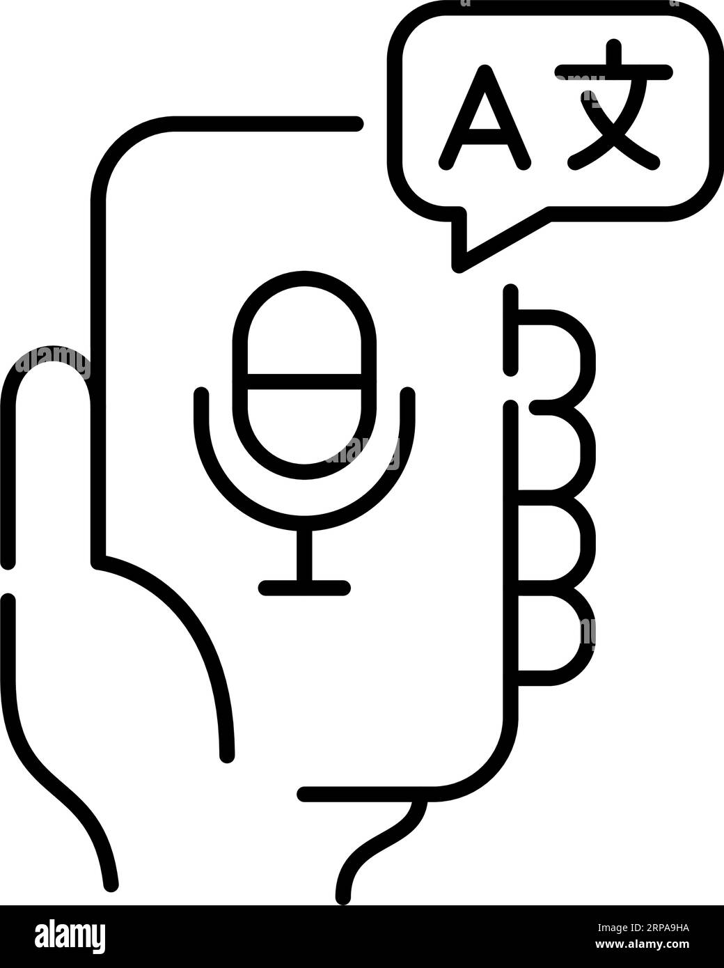 Voice translator app Black and White Stock Photos & Images - Alamy