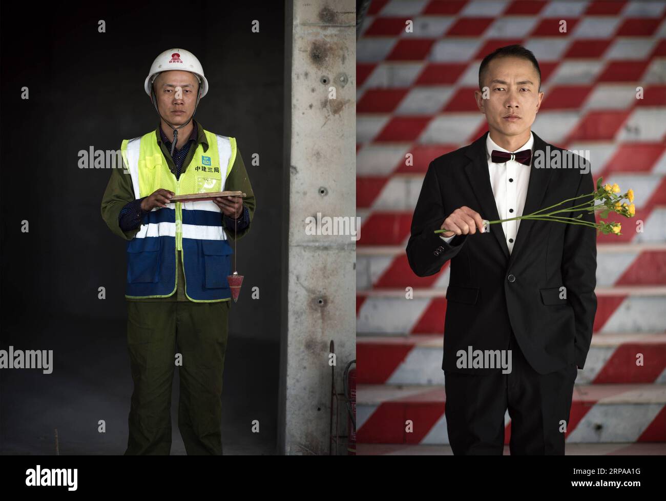 (190501) -- XINING, May 1, 2019 (Xinhua) -- This diptych photo taken on ...