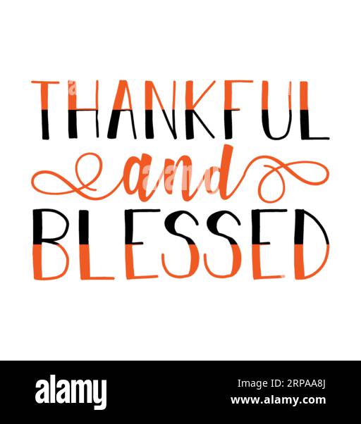 Thankful and blessed, typography t shirt design, tee print, freebie SVG ...