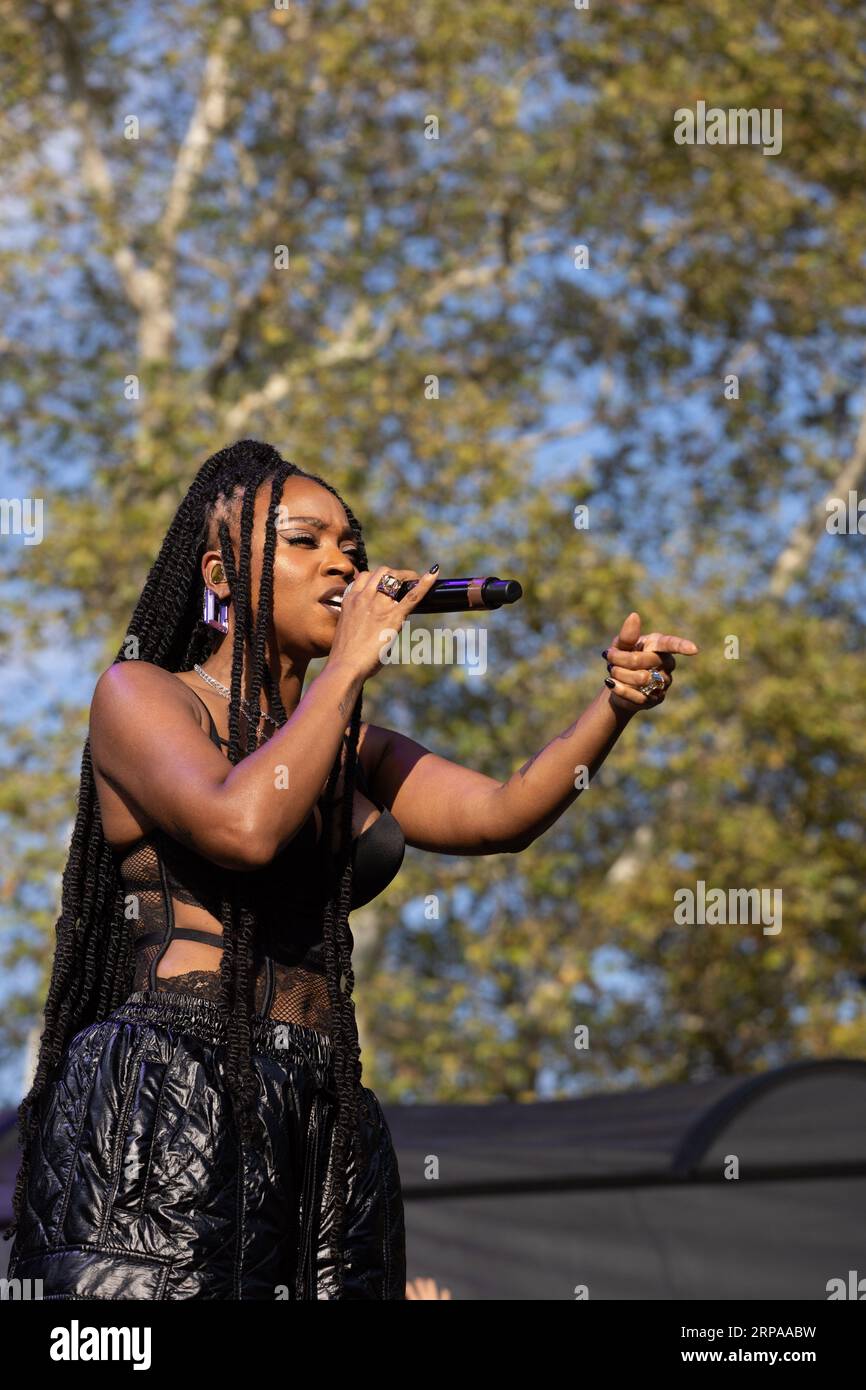 Colombian singer Goyo performs at the Summer Stage in Central Park in ...