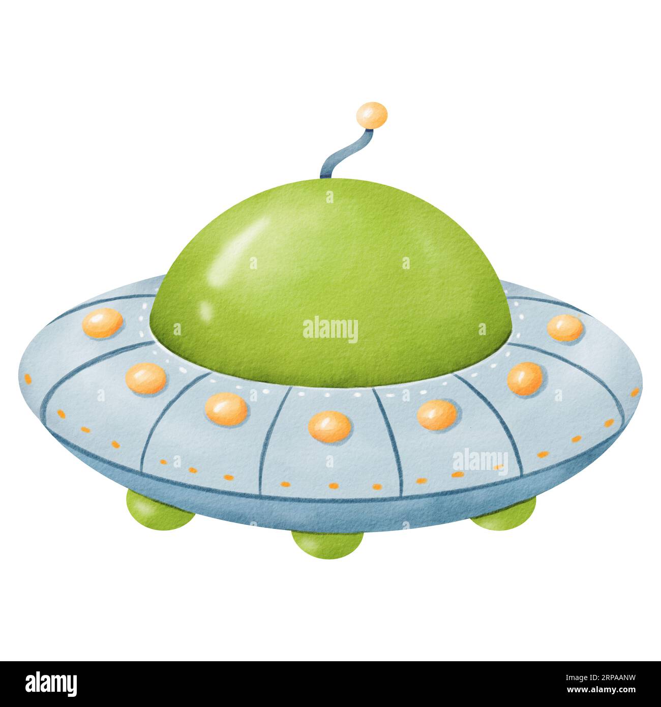 Alien spacecraft. Cartoonish UFOs with multiple lights. Intergalactic ...