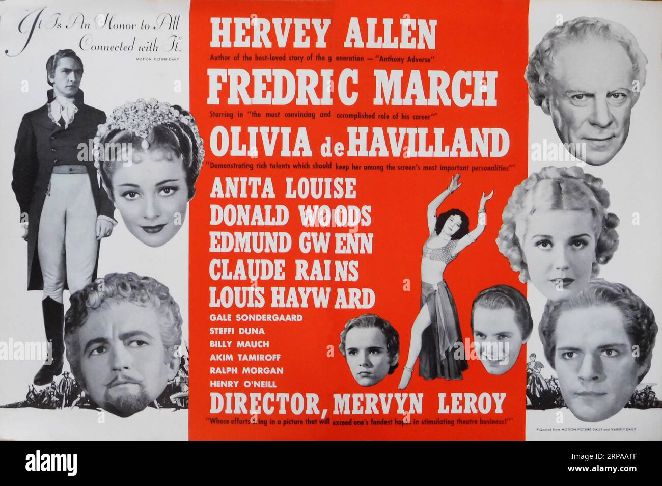 FREDRIC MARCH OLIVIA de HAVILLAND CLAUDE RAINS EDMUND GWENN ANITA ...