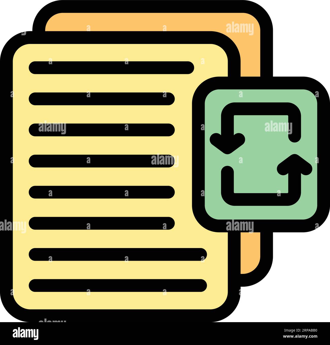 Reuse paper icon outline vector. Chemical factory. Plastic recycling ...