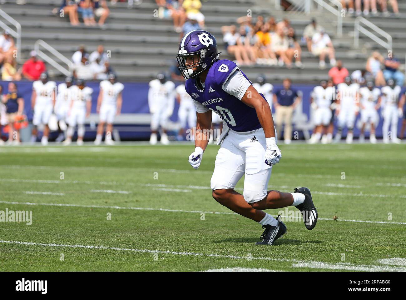 WORCESTER, MA - SEPTEMBER 02: Holy Cross Crusaders wide receiver Jalen ...