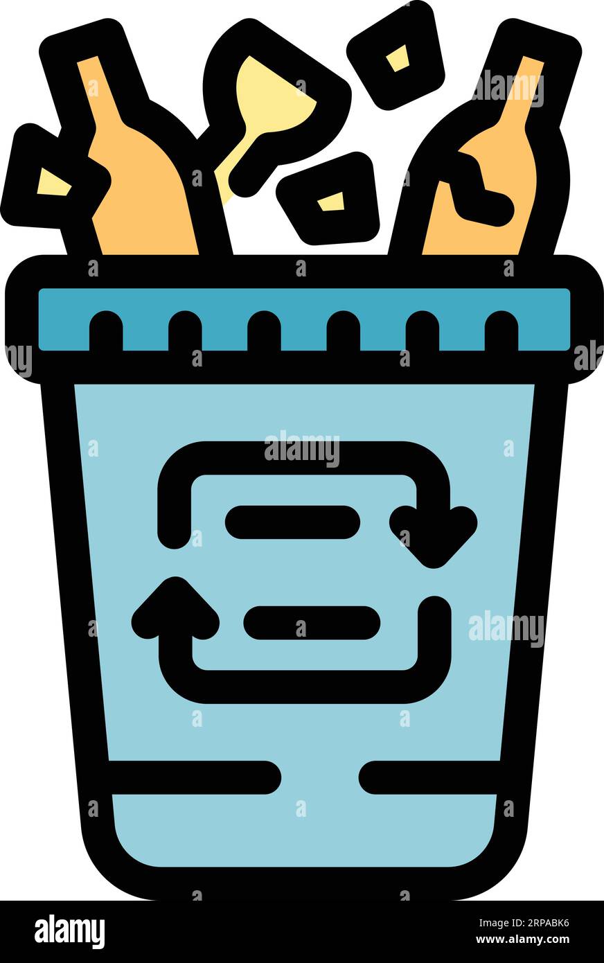 Reuse garbage icon outline vector. Chemical waste. Factory metaphor ...