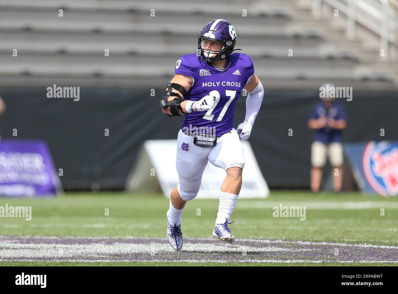 WORCESTER, MA - SEPTEMBER 02: Holy Cross Crusaders linebacker Jacob ...