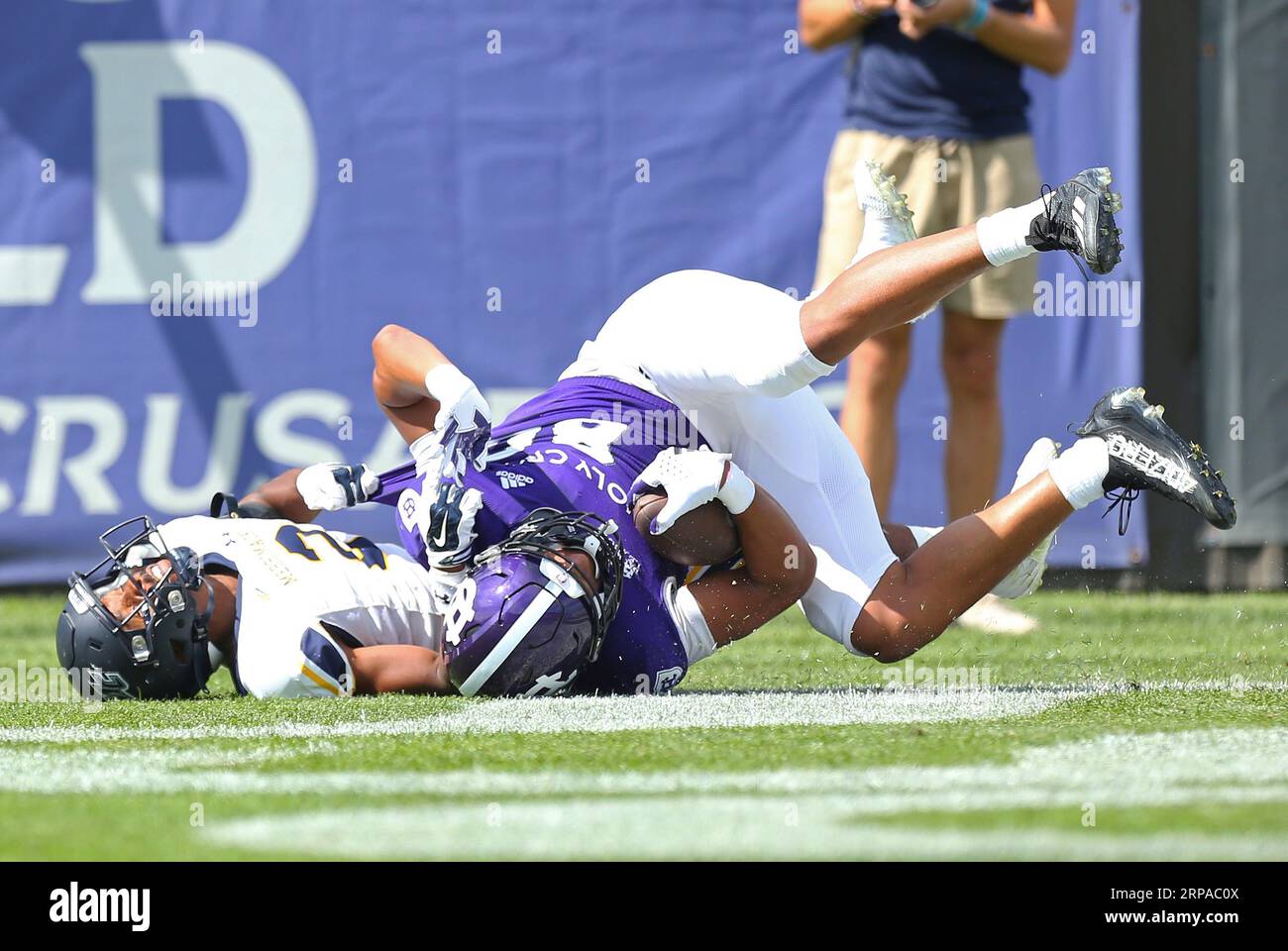 WORCESTER, MA - SEPTEMBER 02: Holy Cross Crusaders wide receiver Jalen ...