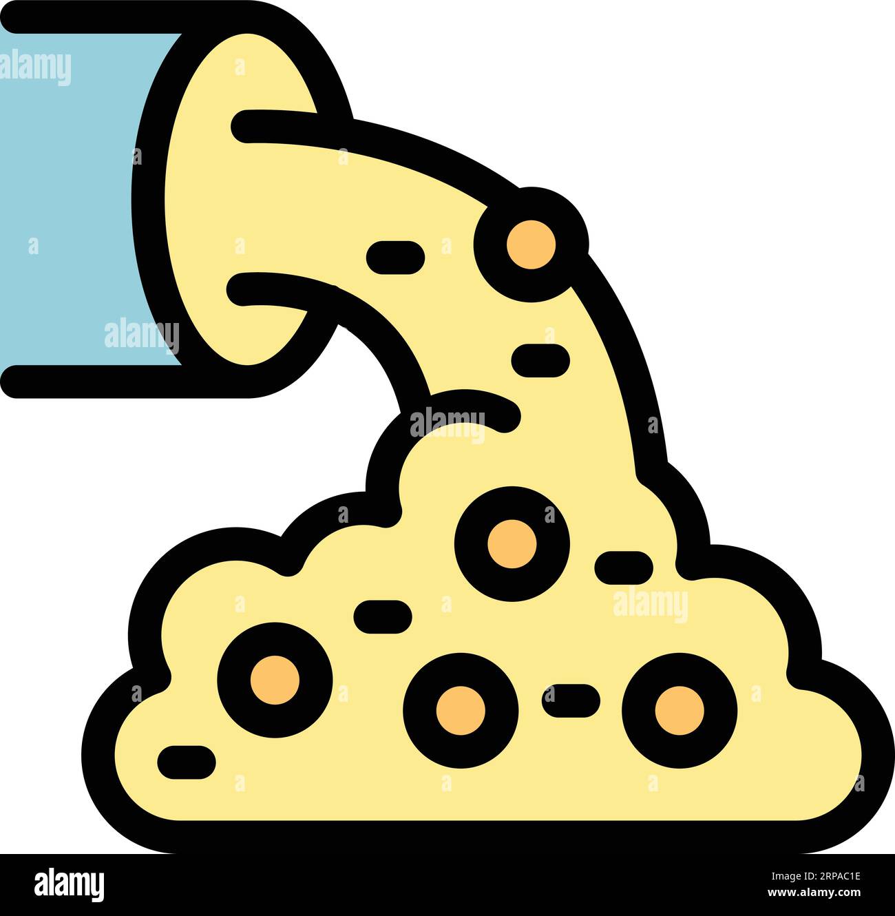 Chemical waste icon outline vector. Paper factory. Reuse program color ...