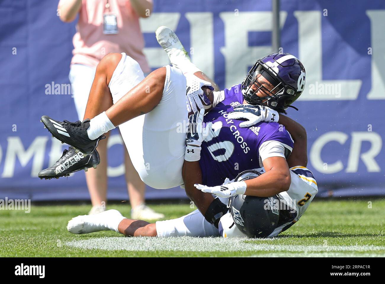 WORCESTER, MA - SEPTEMBER 02: Holy Cross Crusaders wide receiver Jalen ...