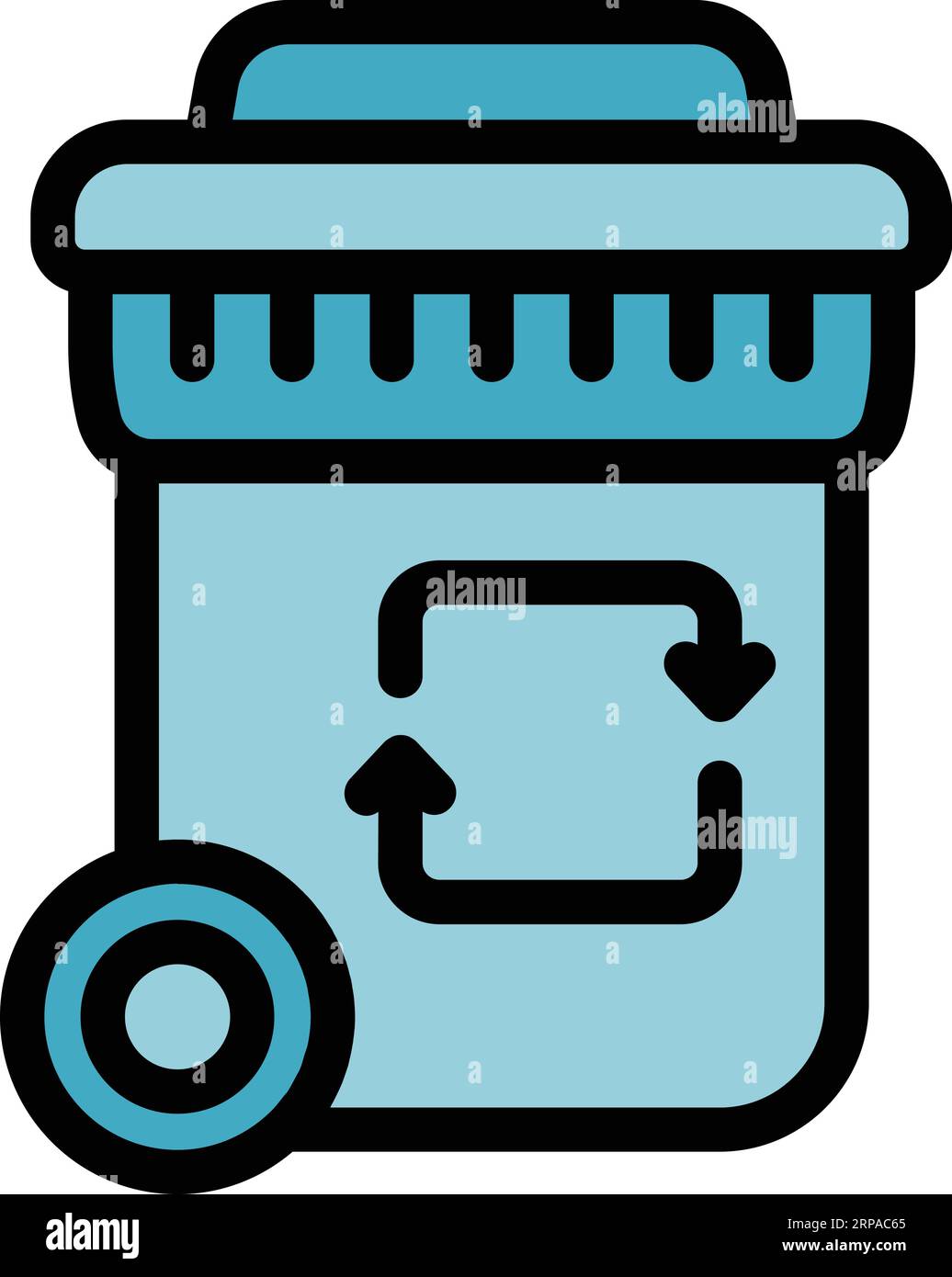Plastic recycling icon outline vector. Chemical waste. Reuse pack color ...