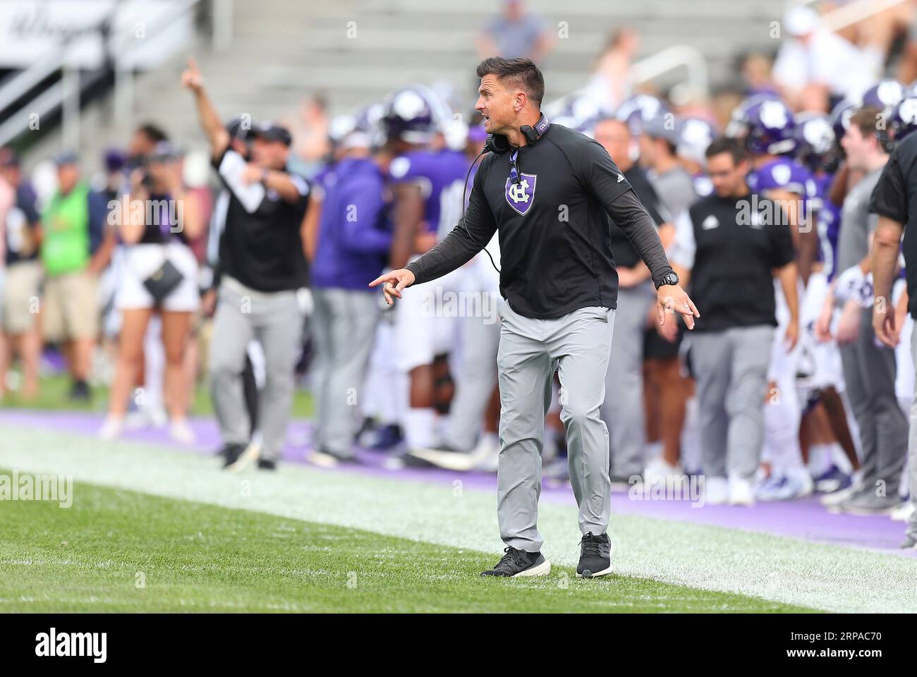 WORCESTER, MA - SEPTEMBER 02: Holy Cross Crusaders head coach Bob ...