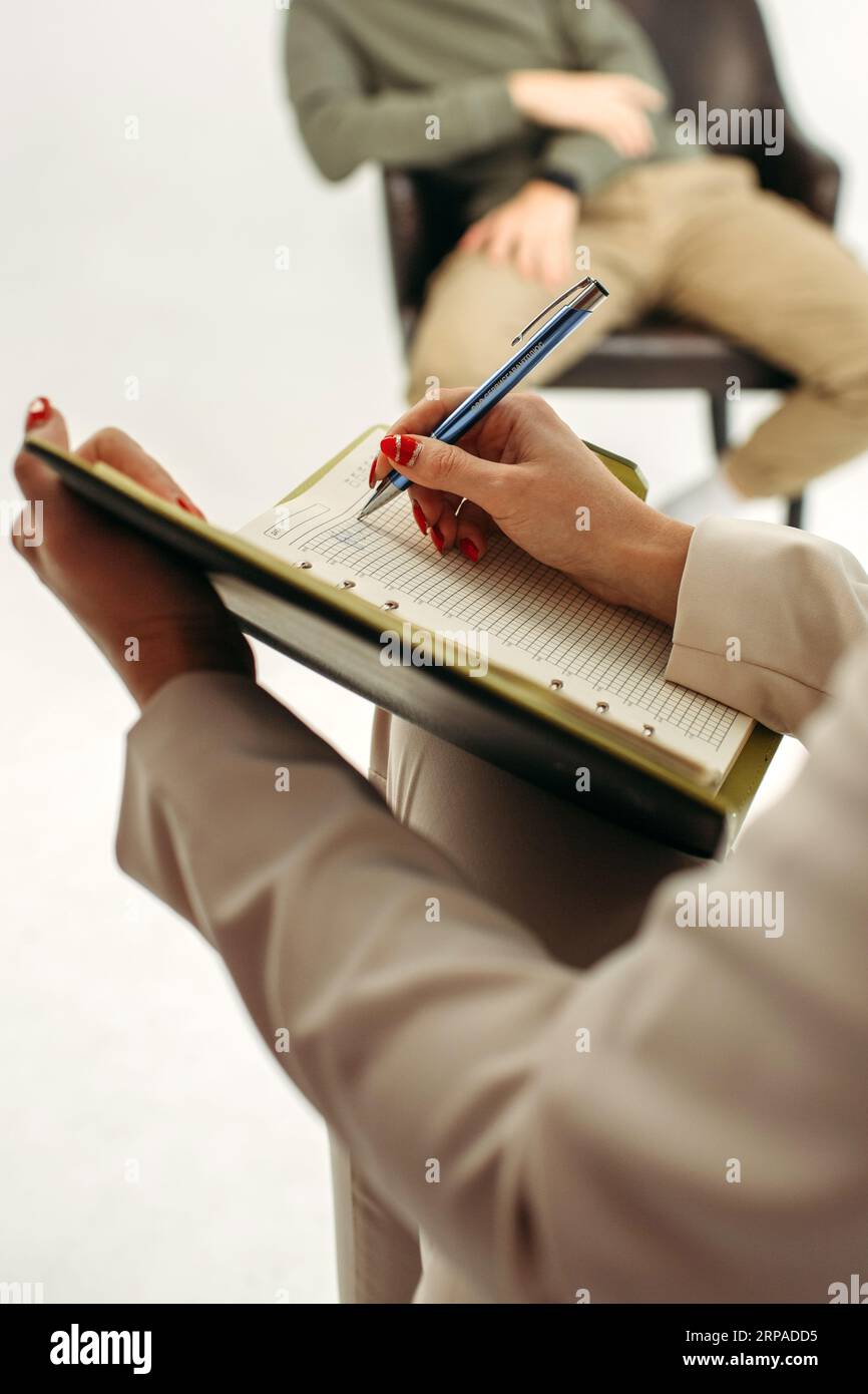 Girl taking a medical interview hi-res stock photography and images - Alamy