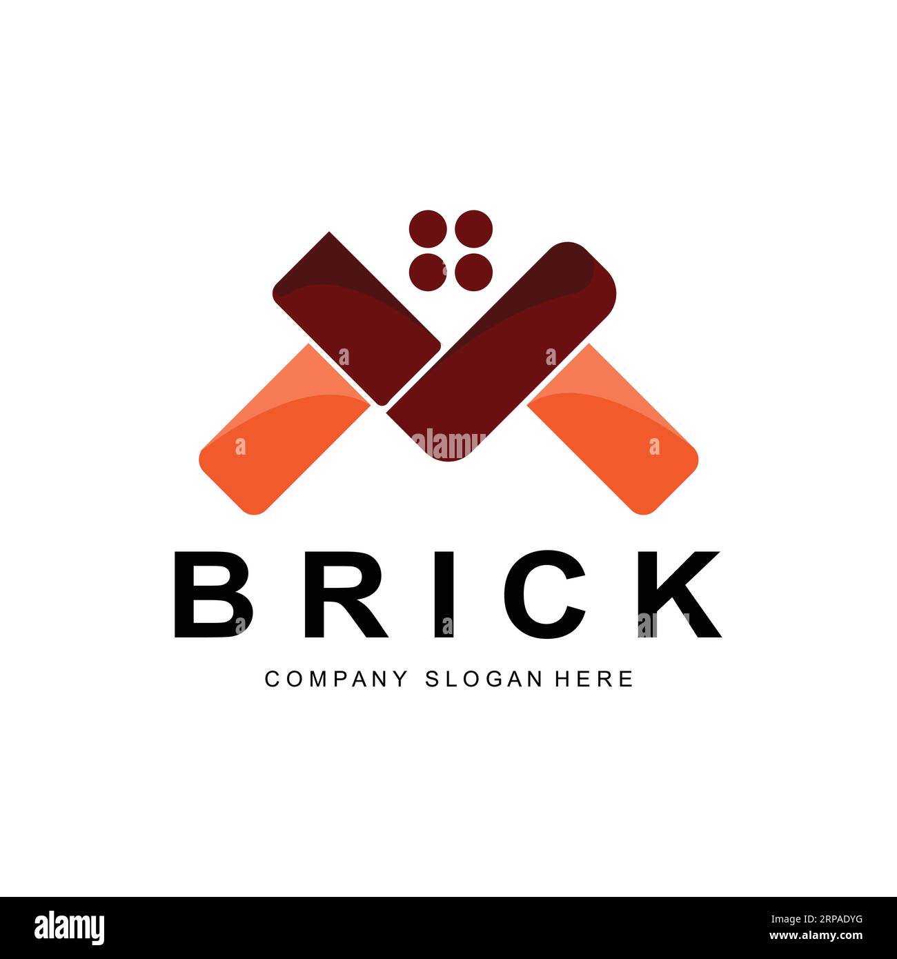 Bricks Logo Design, Material Stone Illustration Vector, Building ...