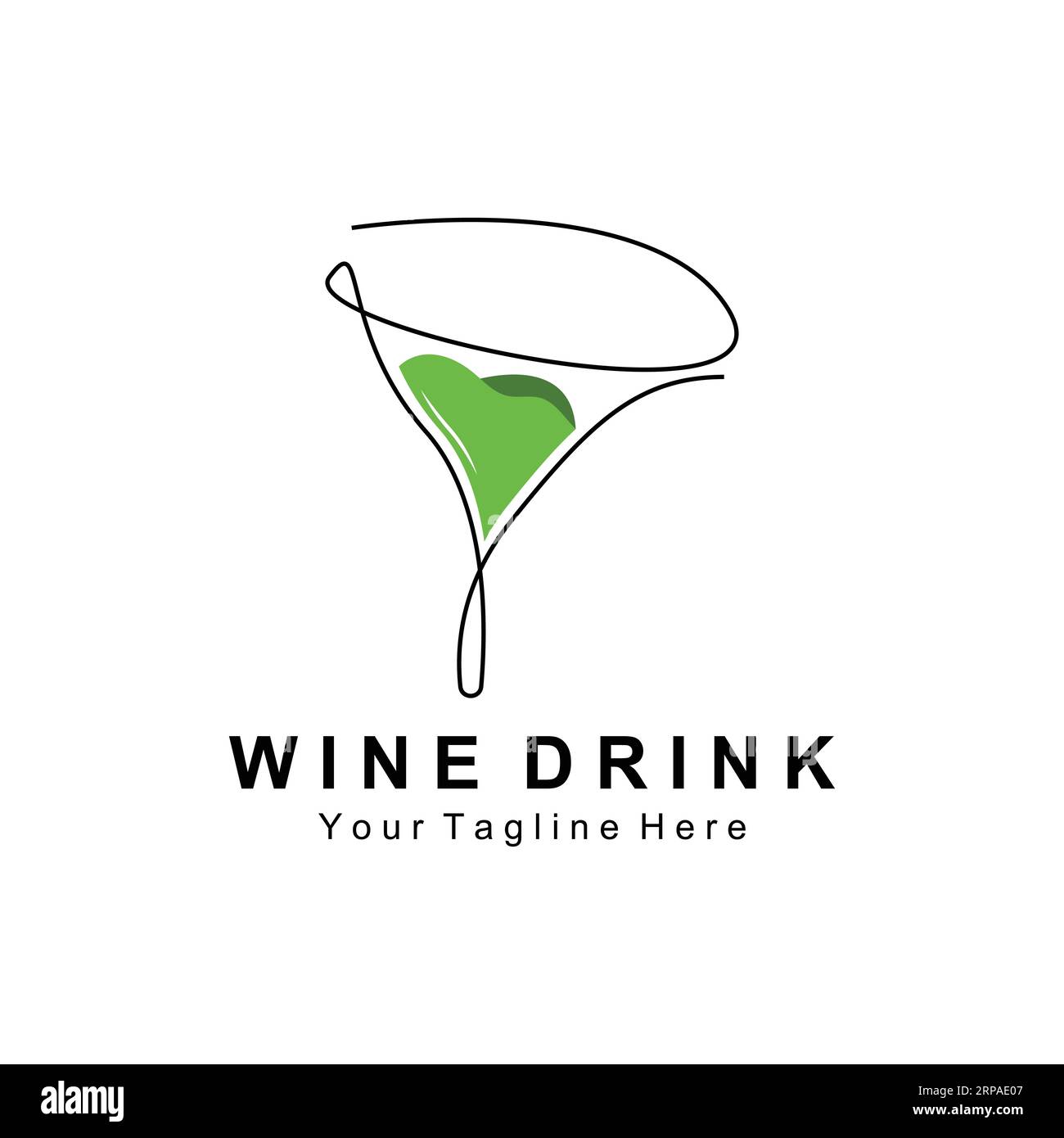 Beverage Wine Logo Design, Glass Illustration, Alcohol Drink Bottle ...