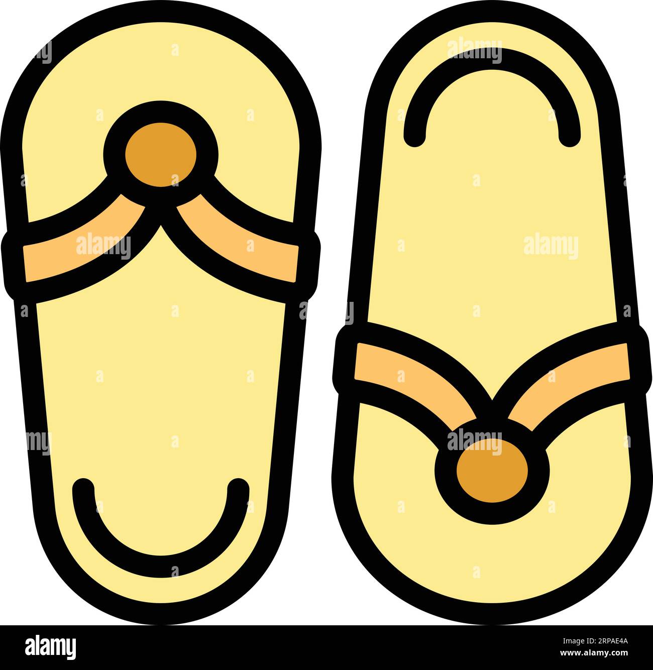 Beach slippers icon outline vector. Sea vacation. Waterski game color flat Stock Vector Image ...