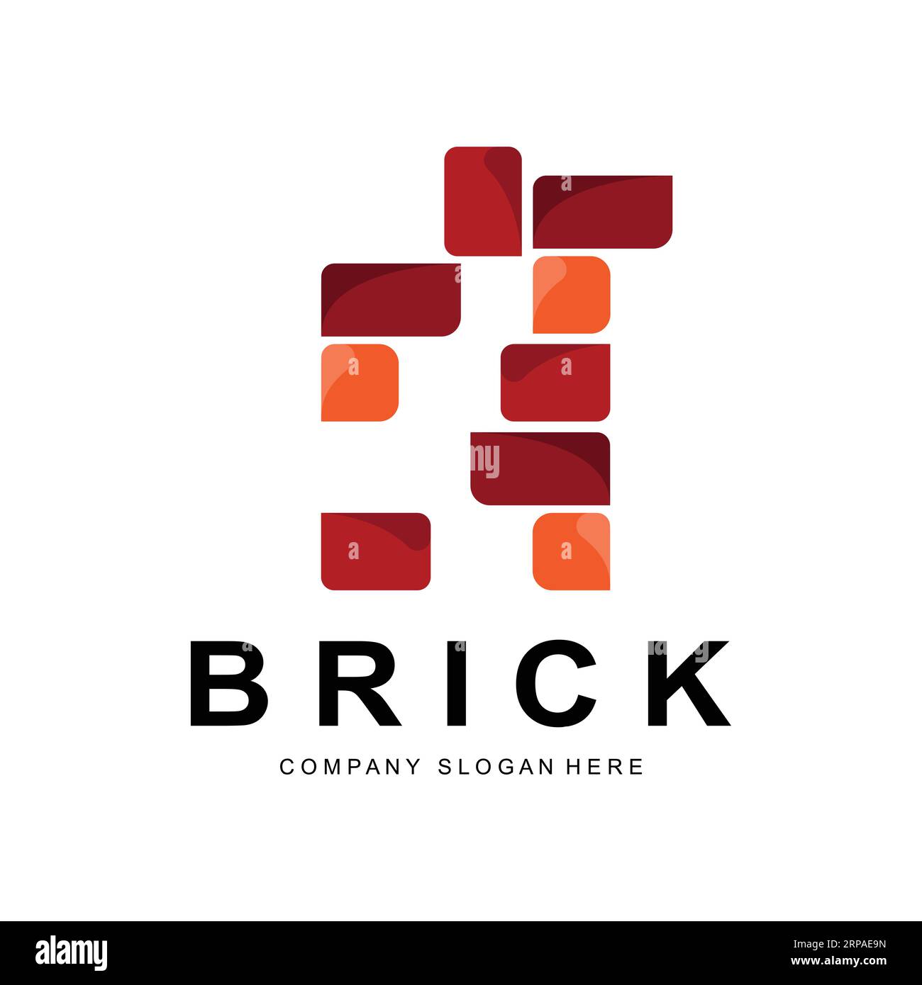 Red bricks tower Stock Vector Images - Alamy
