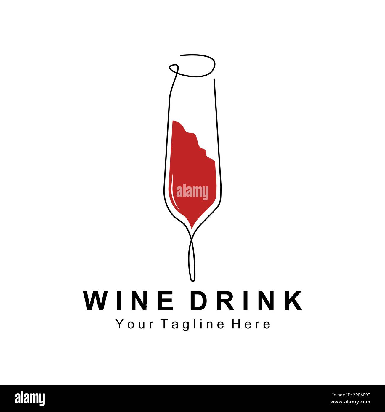 Beverage Wine Logo Design, Glass Illustration, Alcohol Drink Bottle ...