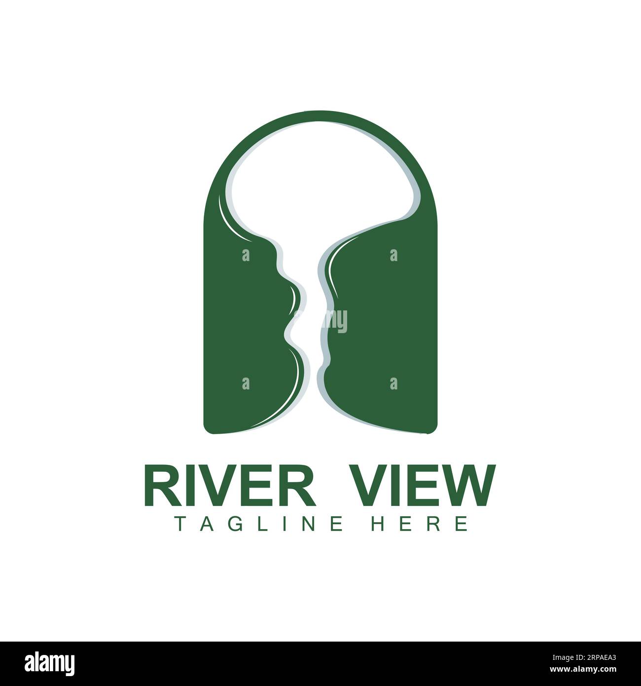 River Logo Design, River Creek Vector, Riverside Illustration With A ...