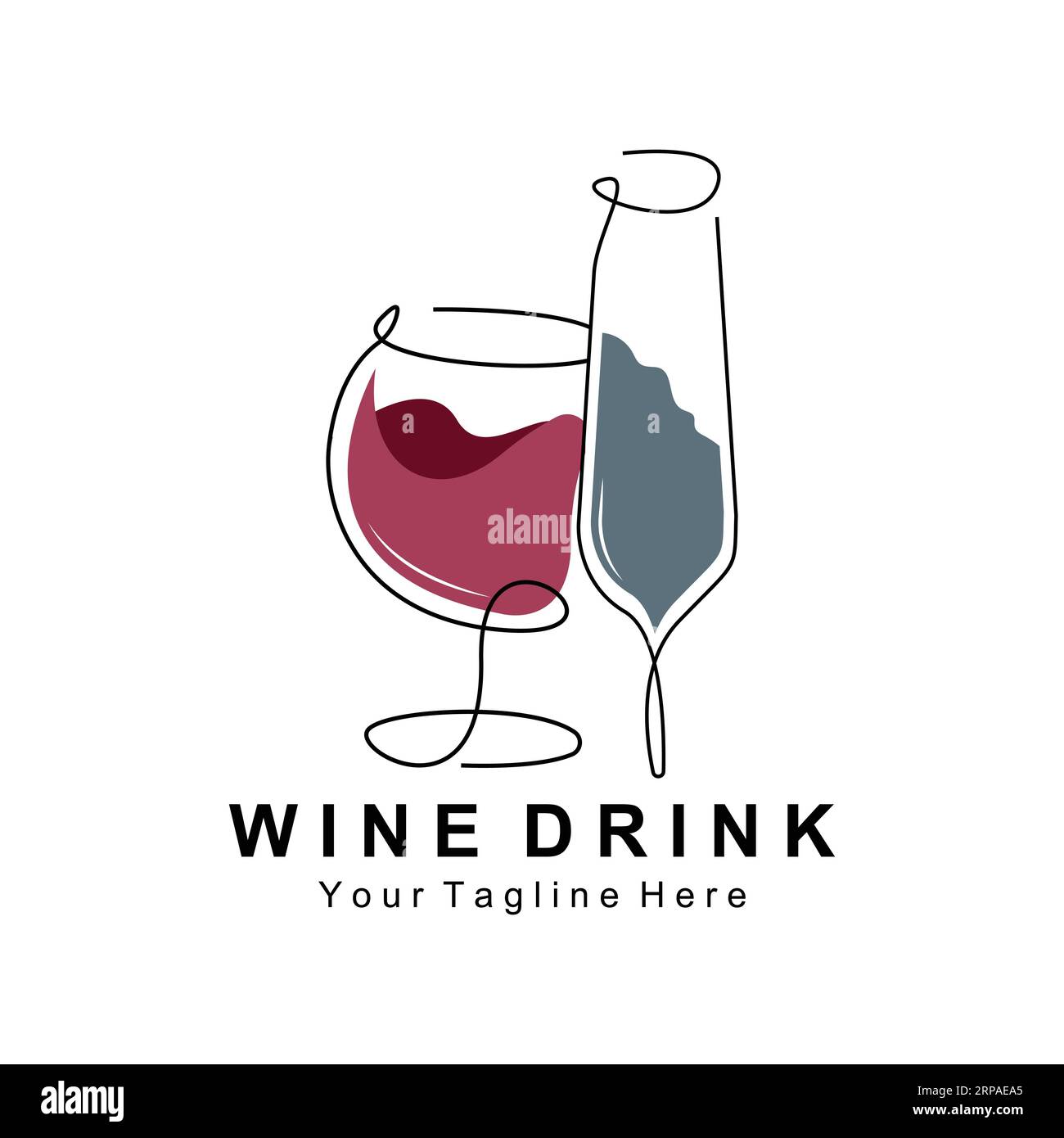 Wine Glass Logo Design Wine Glass Logo Design