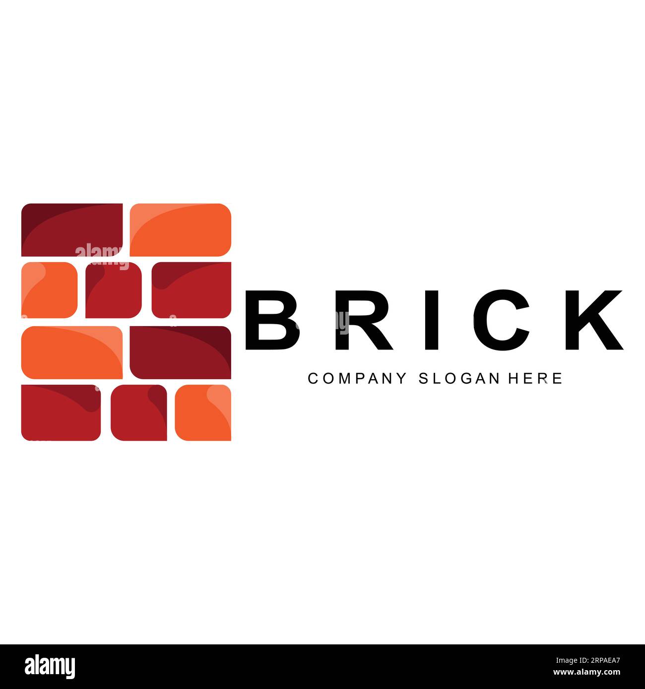 Red brick landscape Stock Vector Images - Alamy