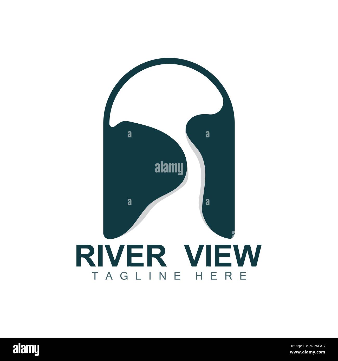 River Logo Design, River Creek Vector, Riverside Illustration With A ...