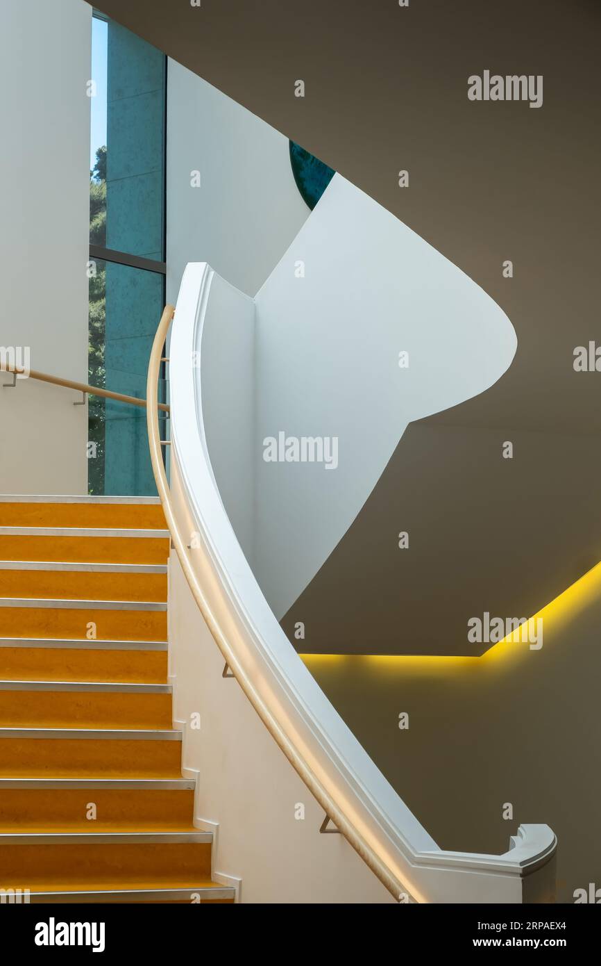 Modern Architectural Winding Staircase Stock Photo - Alamy