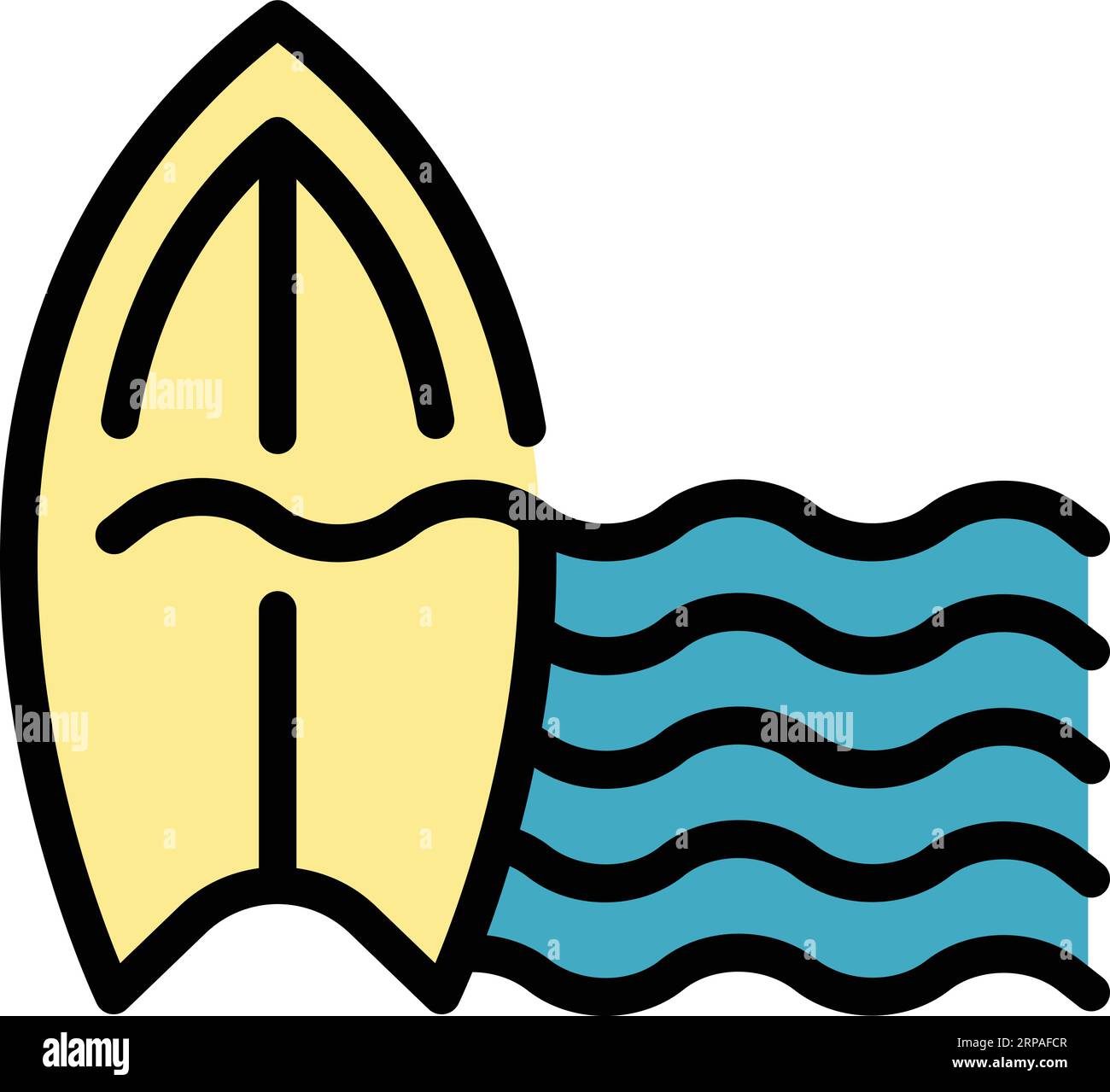 Ocean wind surfing icon outline vector. Extreme sport. Active fun color ...