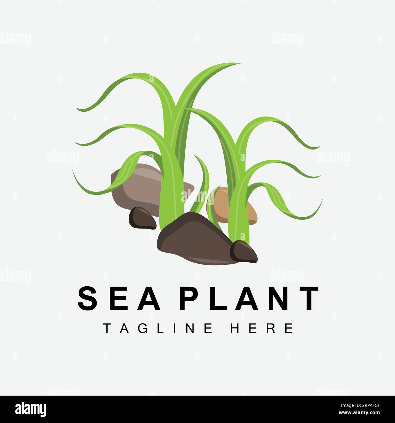 Plants and atlantic ocean at background Stock Vector Images - Alamy
