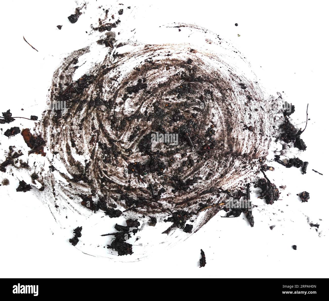 Wet mud isolated on white background Stock Photo - Alamy