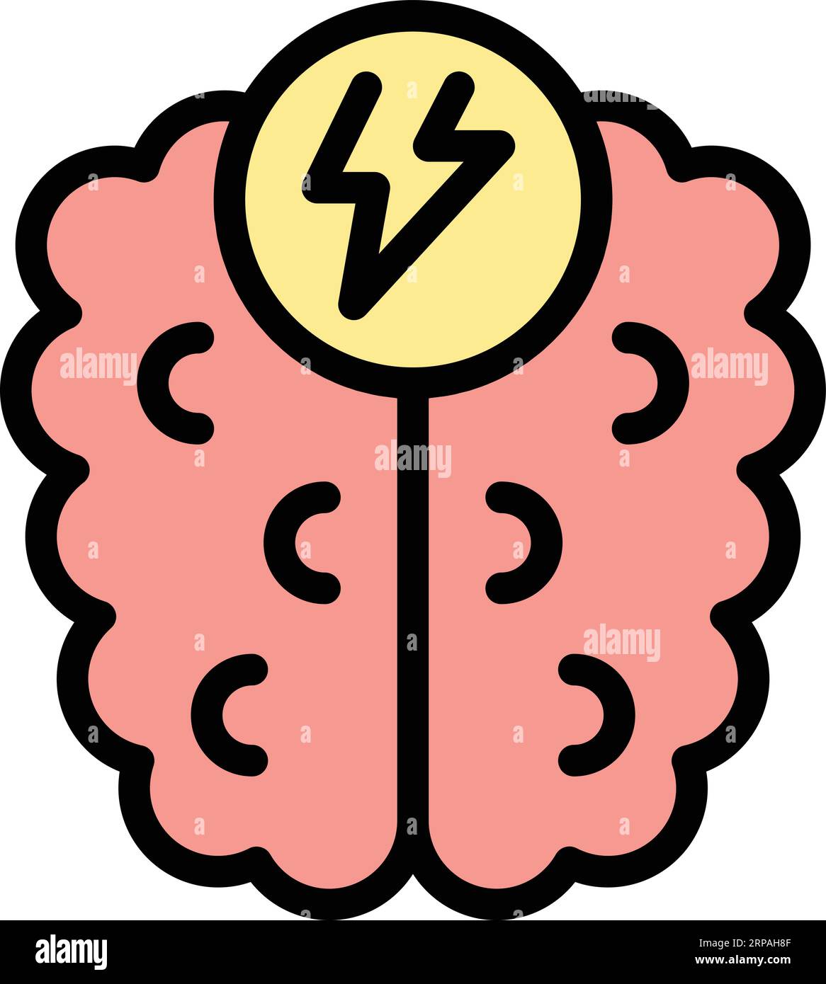 Brainstorming icon outline vector. Business idea. Work person color ...