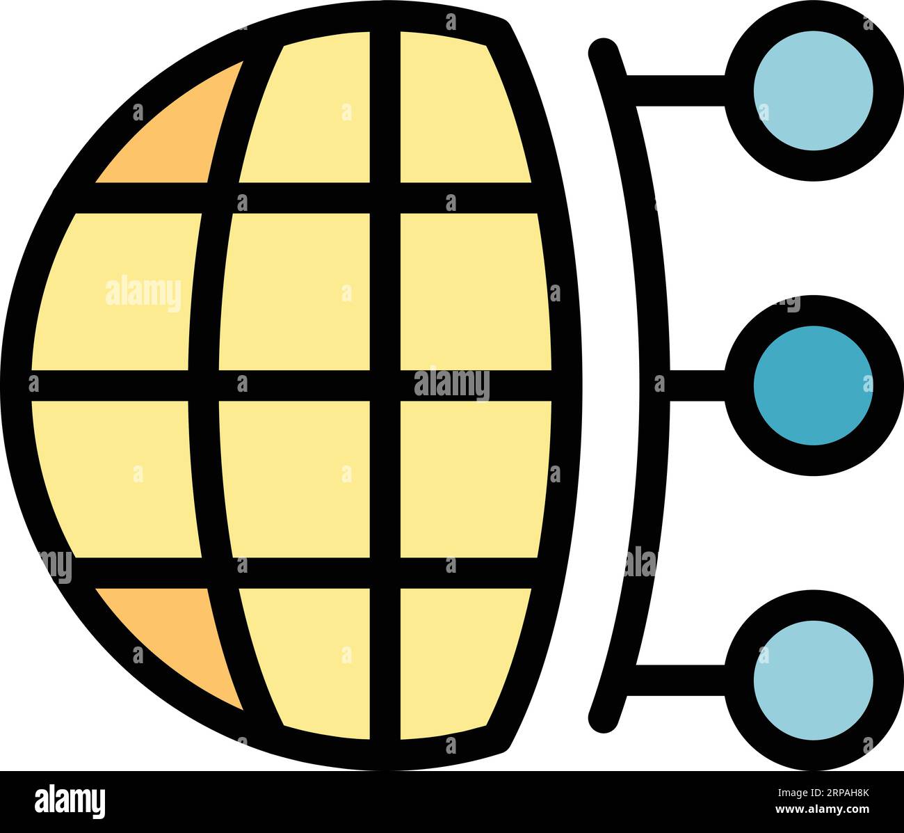 Global service icon outline vector. Success idea. Work person color ...