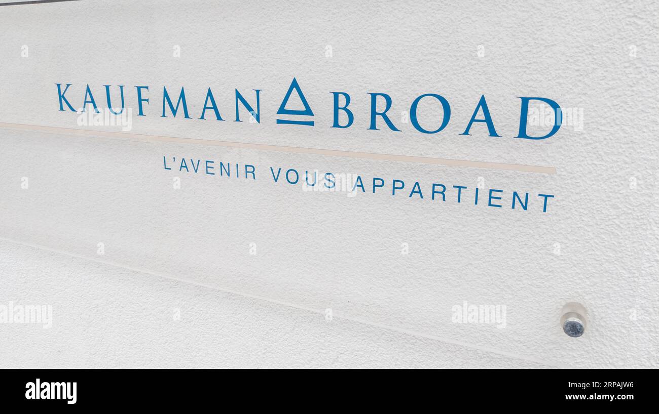 Bordeaux , France - 09 01 2023 : Kaufman & Broad office sign brand and ...