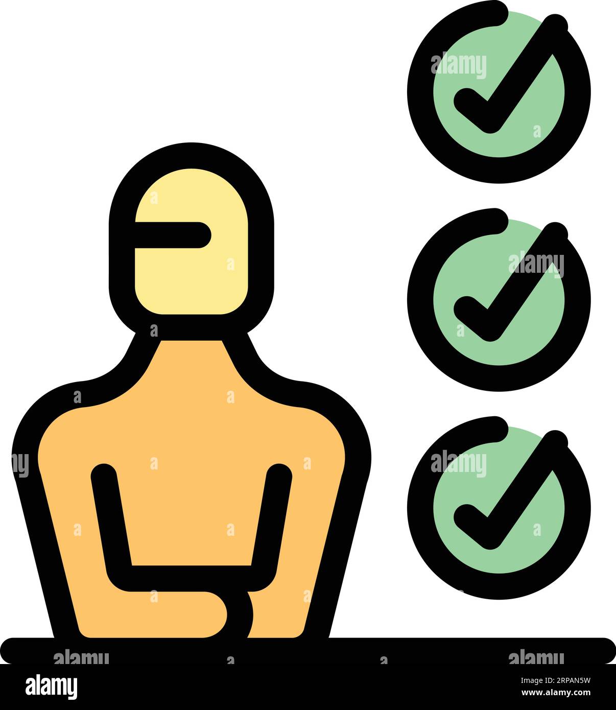 Election candidate icon outline vector. Vote poll. Public paper color ...