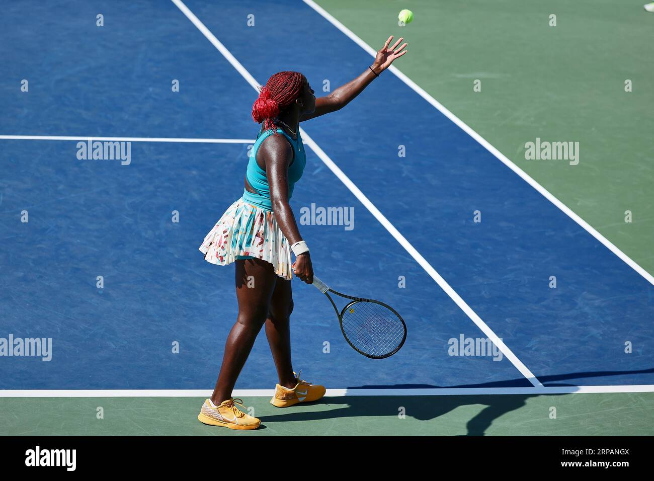 New York, New York, USA. 3rd Sep, 2023. Clervie Ngounoue (USA) in ...