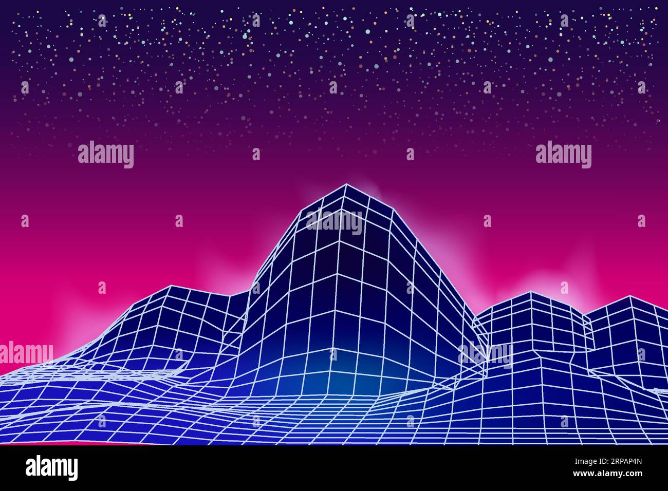 Synthwave retro banner vaporwave aesthetic background Stock Vector ...