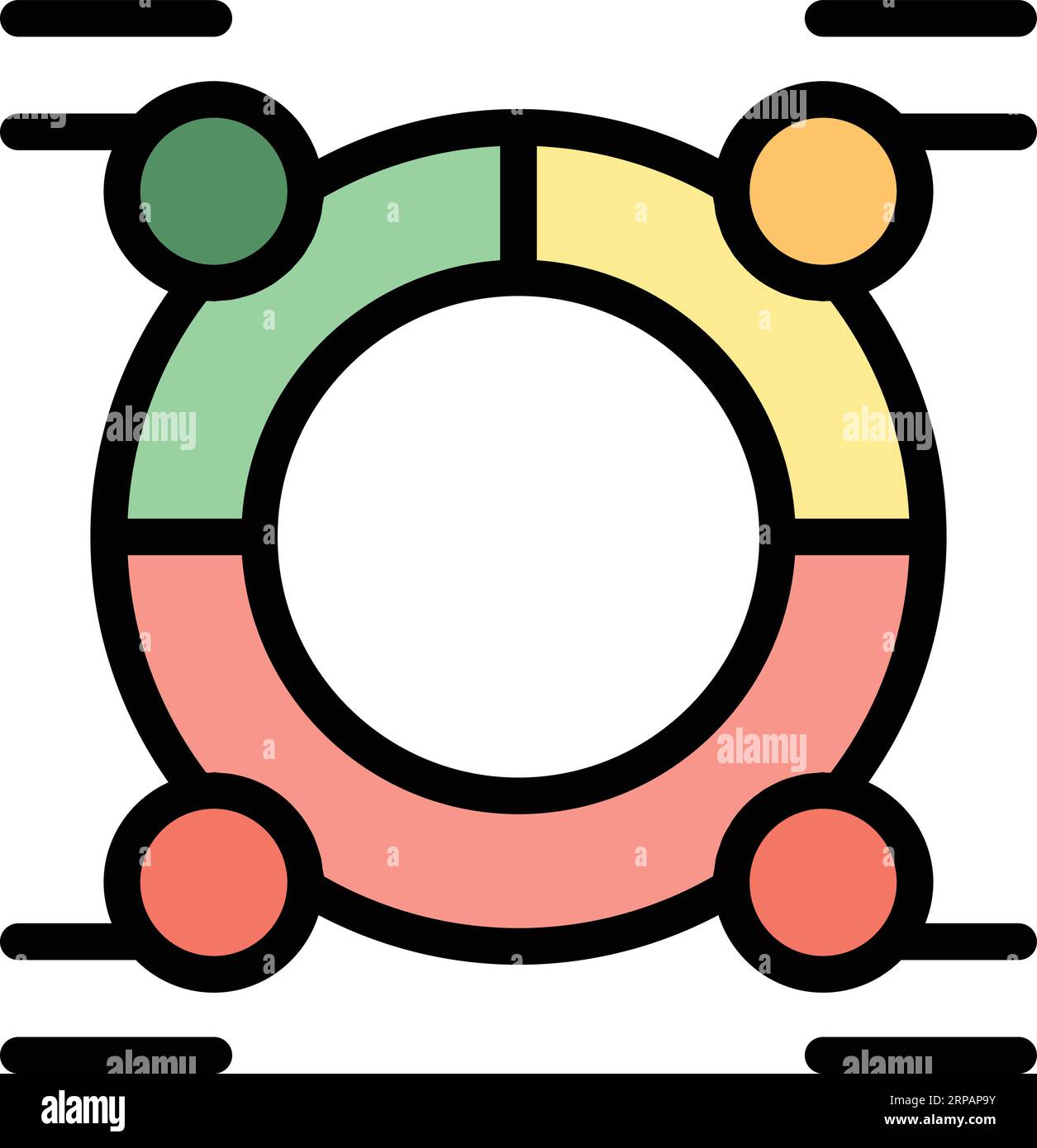People chart icon outline vector. Population graph. Human team color ...