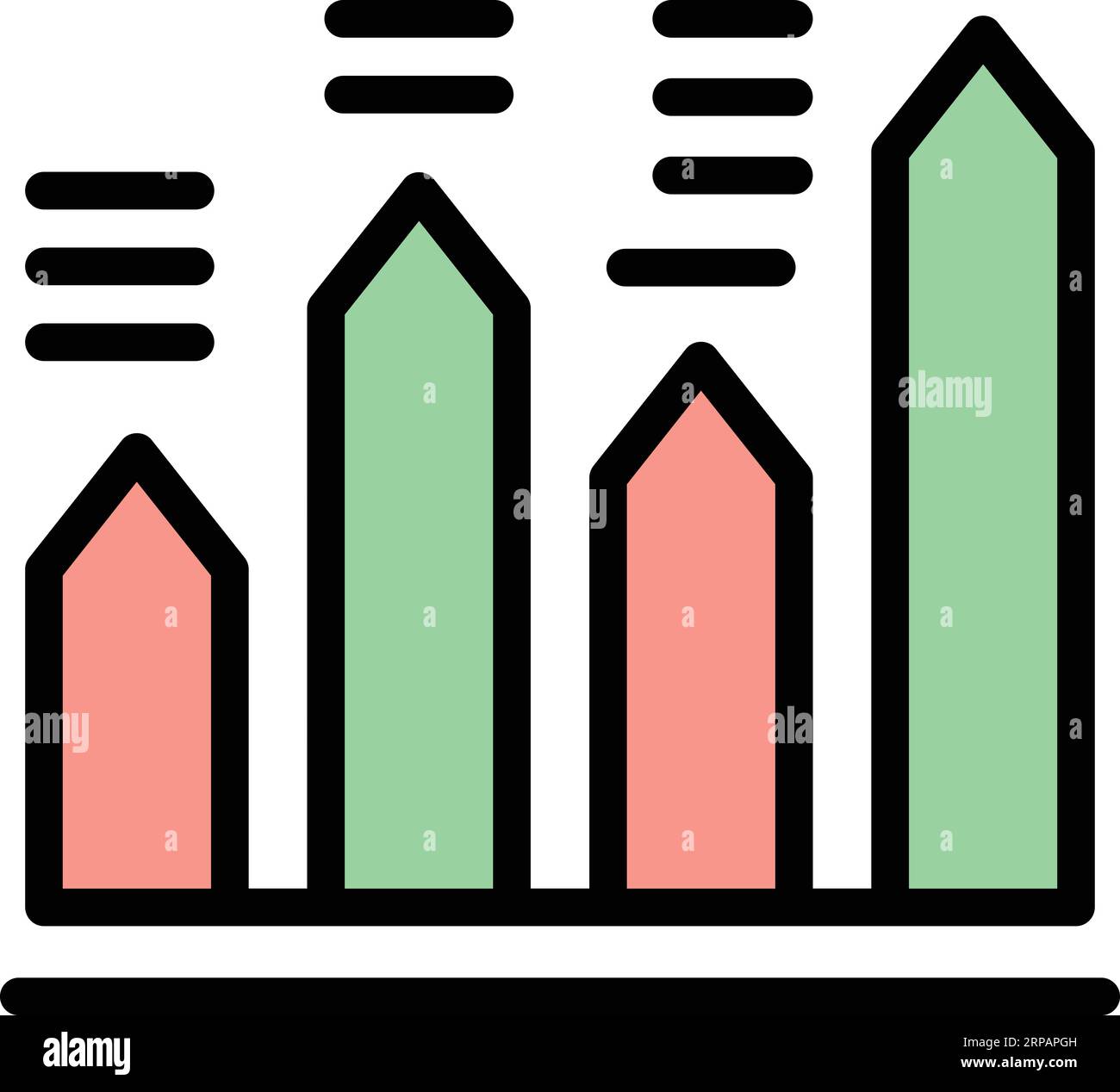 Population graph icon outline vector. Customer chart. Human team color ...