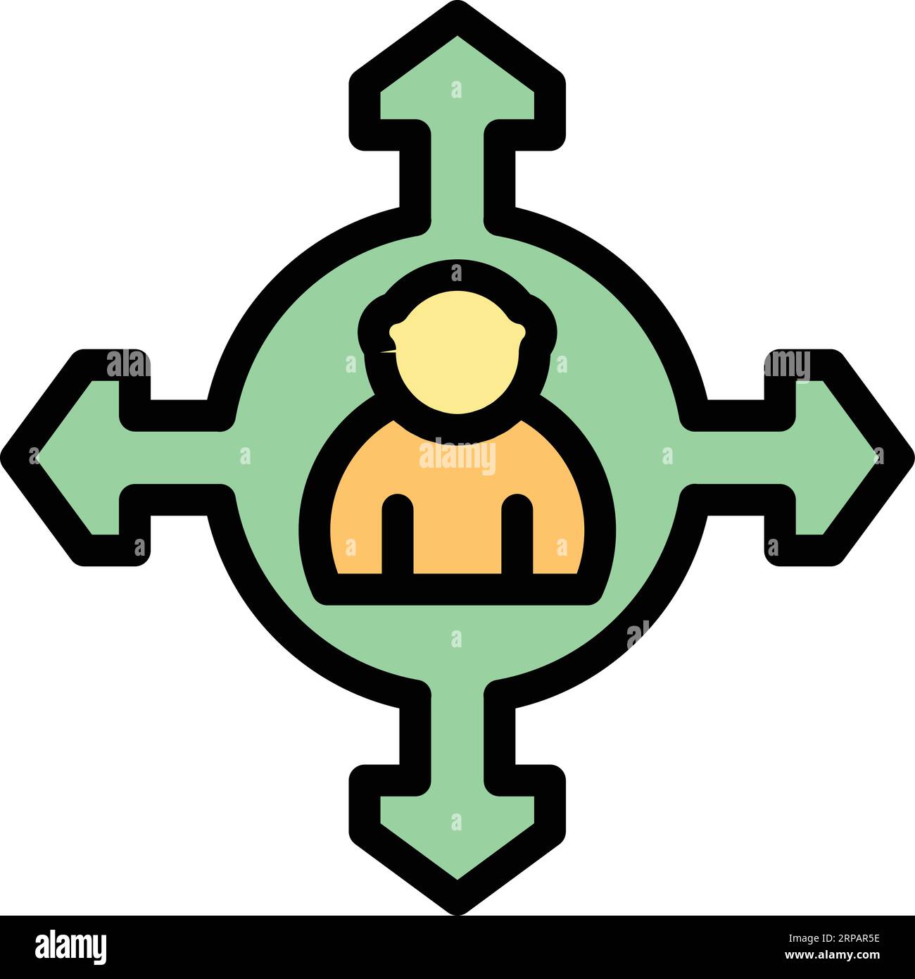 Human evolution icon outline vector. Customer team. Person data color ...