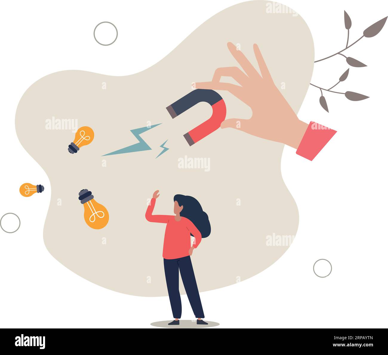 Imagination to create new ideas, creativity or innovation for new ...