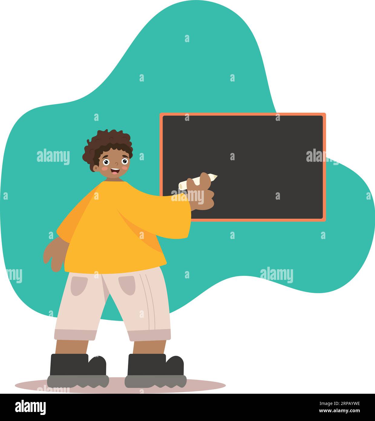Drawing Of A College Or University Student.flat vector illustration ...