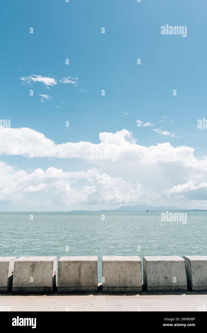 Esplanade Walkway and seascape in Georgetown, Penang island, Malaysia ...