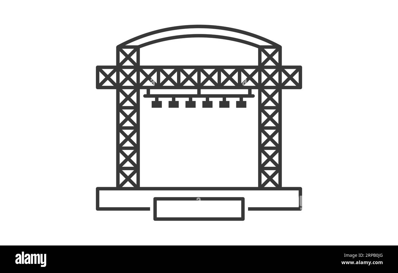 Outdoor concert stage podium icon Stock Vector Image & Art - Alamy