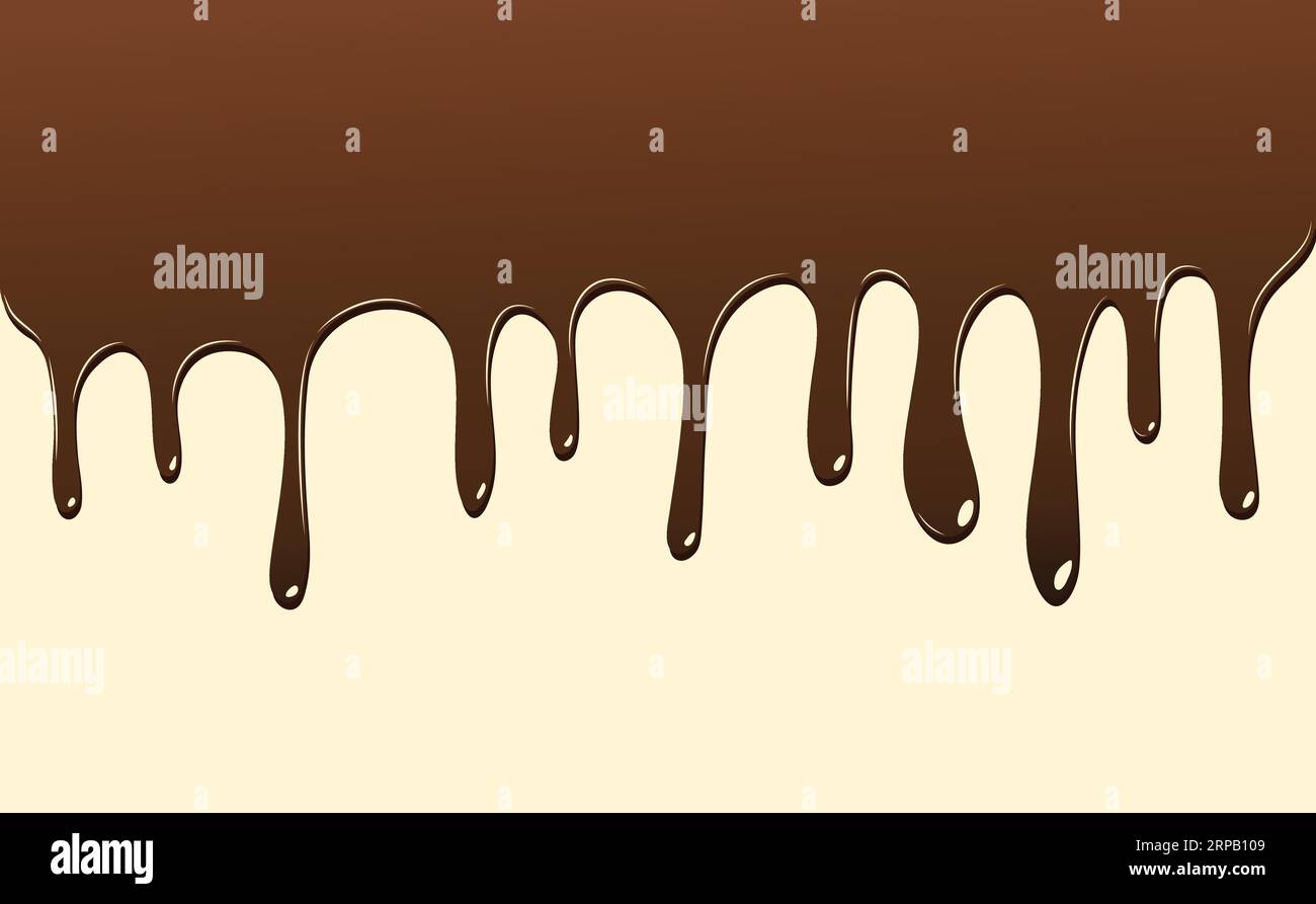 Chocolate dripping drop background vector Stock Vector Image & Art - Alamy