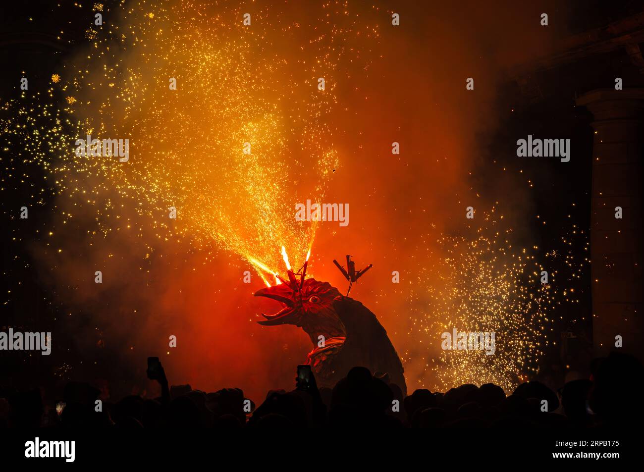 Dragon in profile with its mouth open and sticking out its tongue ...