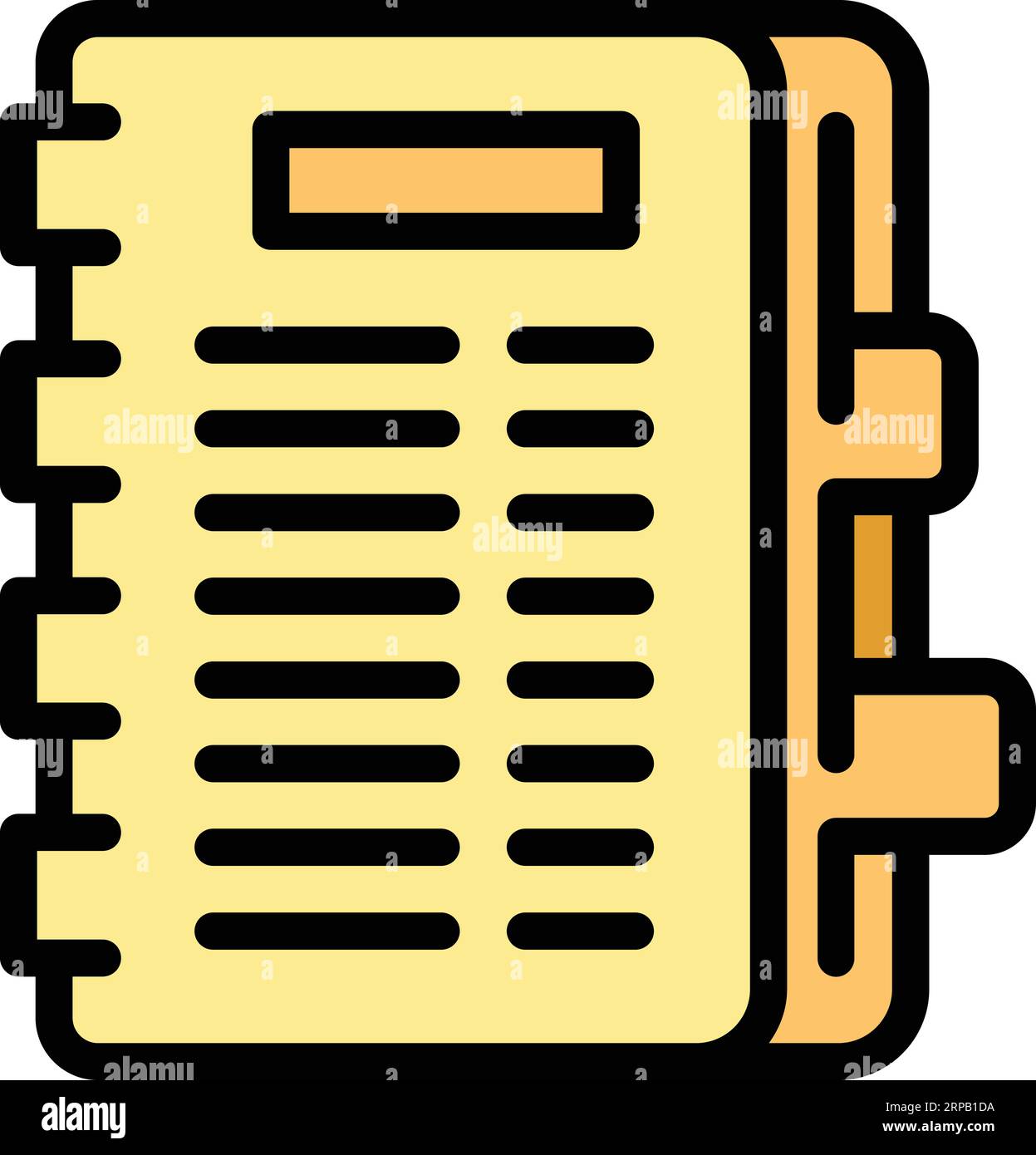 Safe notebook icon outline vector. Class child. Return safety color ...