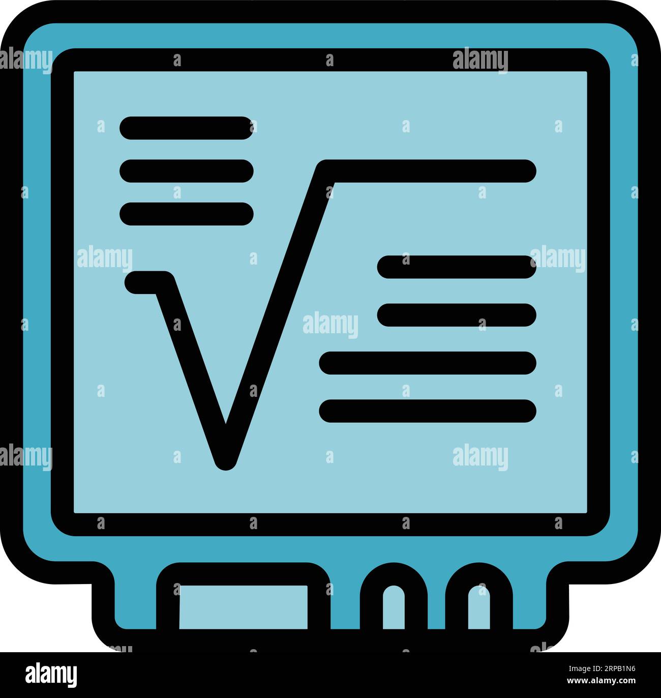 Lesson board icon outline vector. Safety school. Safety return color ...