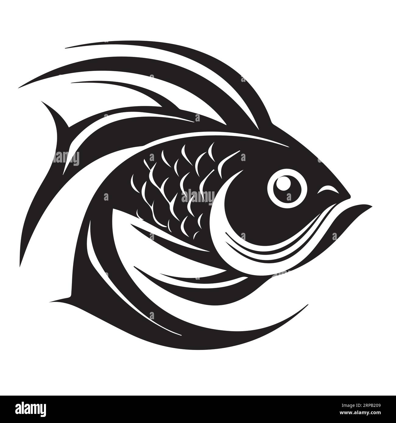 Fish underwater fishing rod Black and White Stock Photos & Images - Alamy